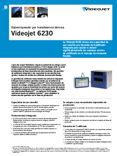 Folleto de la Videojet 6320| Videojet Chile