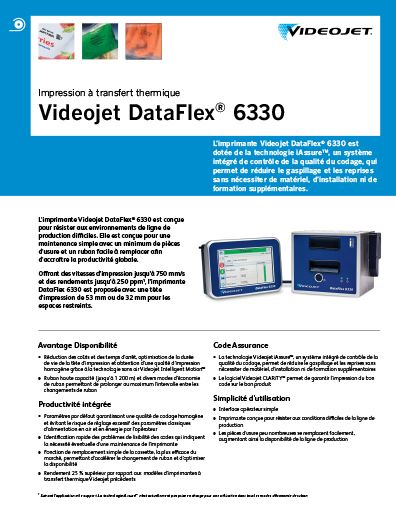 Videojet DataFlex® 6530 et 6330 - Videojet