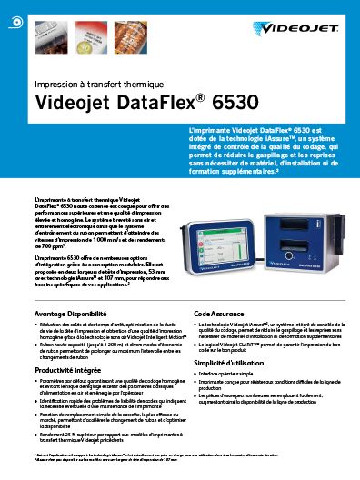 Videojet DataFlex® 6530 et 6330 - Videojet