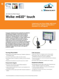 Jet d'encre Thermique Videojet 8520 et Wolke m610 - Videojet