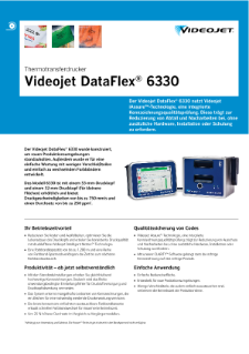 Thermotransferdrucker DataFlex 6530 & 6330 - Videojet.de