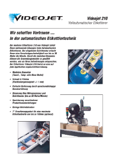 Automatische Etikettenapplikatoren – Videojet 210 | Videojet.ch