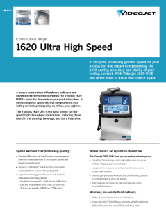 Videojet 1620 | Ultra High Speed InkJet Coders & Mfg, Expiry Date ...