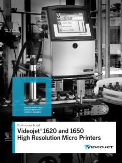 Videojet 1620 and 1650 High Resolution Micro Printers Brochure