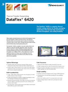 Videojet® DataFlex 6420 Specification Sheet