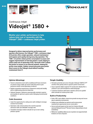 Videojet 1580 + Industrial Inkjet Coder - United States