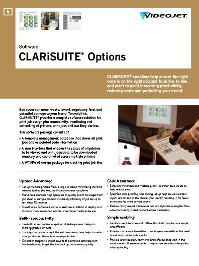 CLARiSUITE Software - Code Assurance Solutions | Videojet