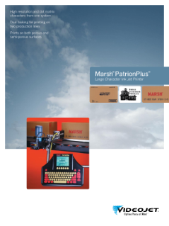 Marsh PatrionPlus Large Character (LCM) InkJet Printers | Videojet