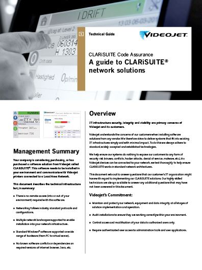 CLARiSUITE Software - Code Assurance Solutions | Videojet