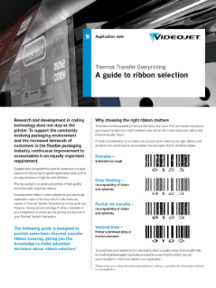 Thermal Transfer Ribbons | Videojet Technologies